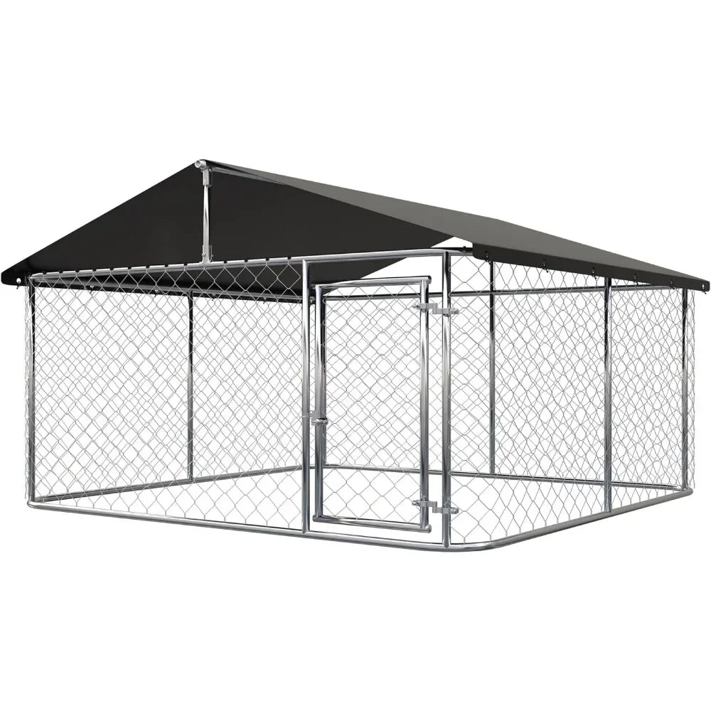 Heavy-Duty Outdoor Dog Playpen – Secure Steel Kennel with Lock for Safe ...